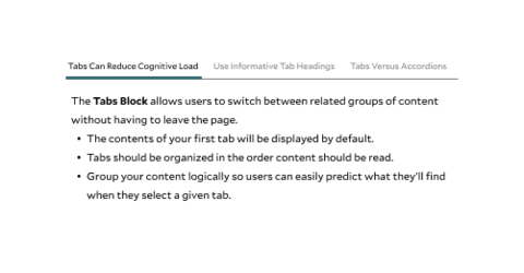 Tabs Block | YaleSites
